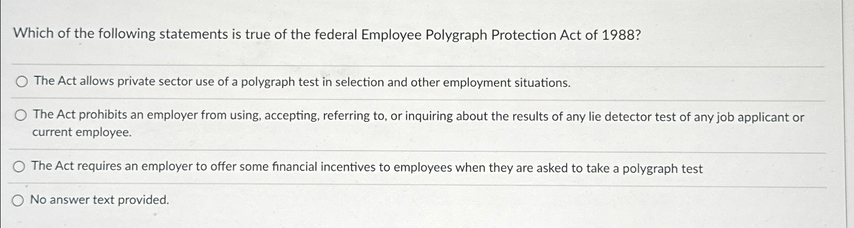 Solved Which of the following statements is true of the | Chegg.com