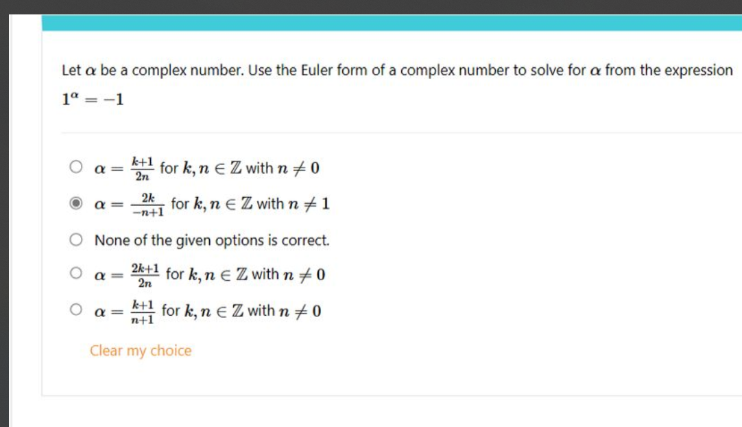 Solved Let α ﻿be a complex number. Use the Euler form of a | Chegg.com