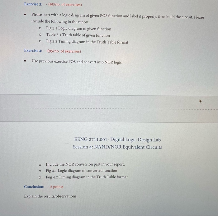 Solved EENG 2711.001 - Digital Logic Design Lab Session 4: | Chegg.com