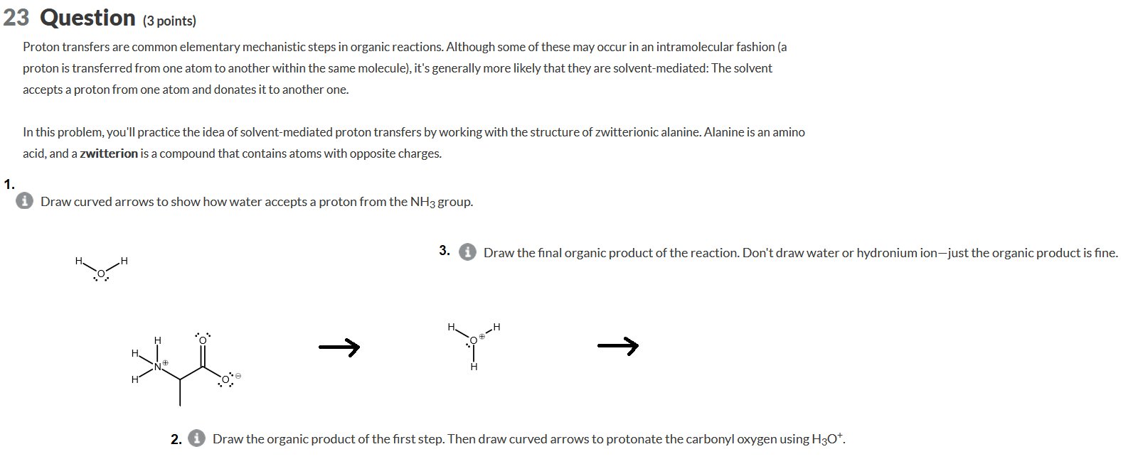 Solved 23 ﻿Question (3 ﻿points)Proton transfers are common | Chegg.com