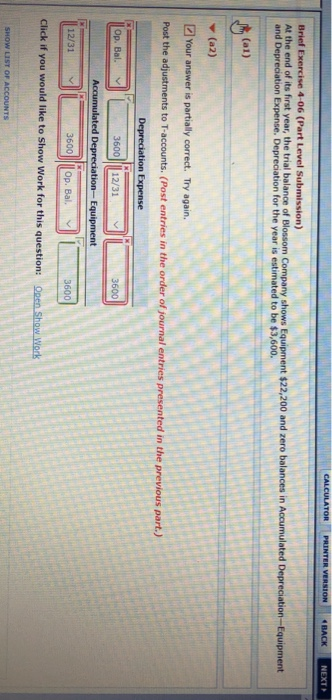 Solved CALCULATOR PRINTER VERSION BACK NEXT Brief Exercise | Chegg.com