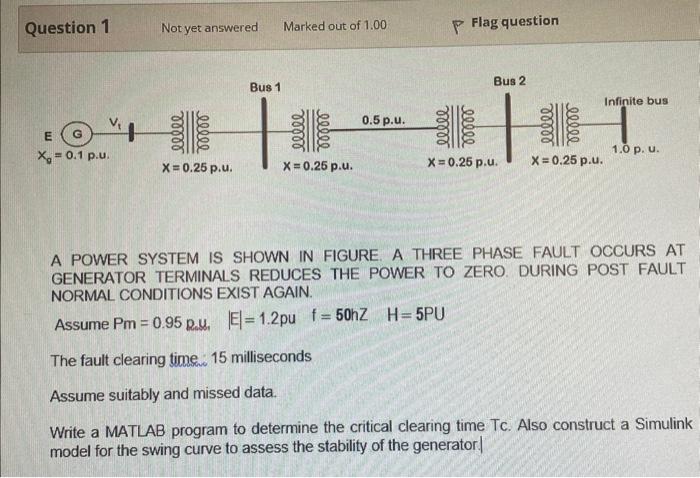 Solved A POWER SYSTEM IS SHOWN IN FIGURE. A THREE PHASE | Chegg.com