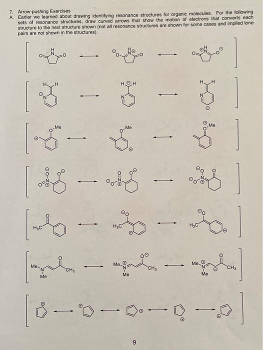 Solved Arrow-pushing ExercisesFor the following sets of | Chegg.com
