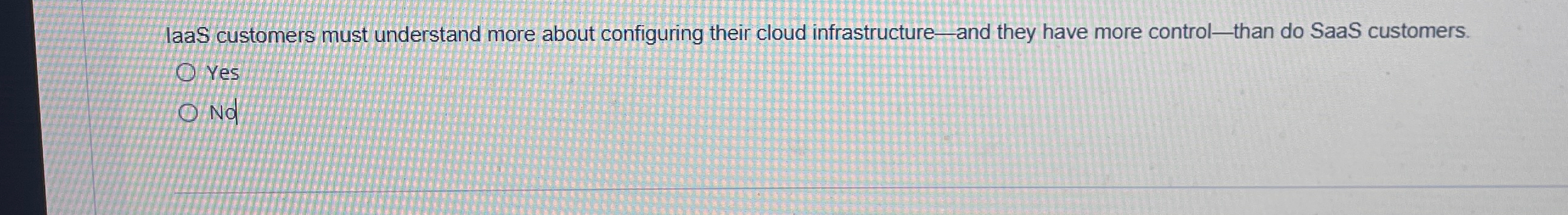 Solved laaS customers must understand more about configuring | Chegg.com