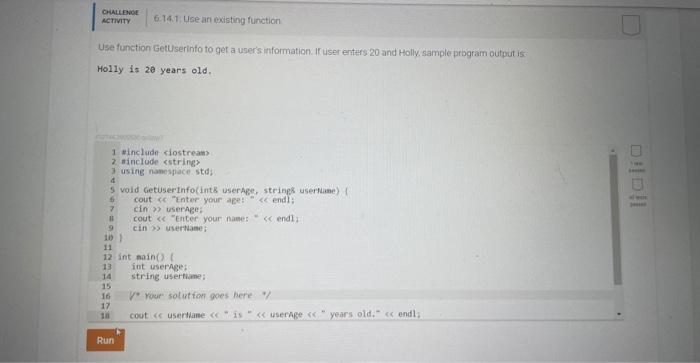 Solved Wise funchion Getuserinfo to get a users information. | Chegg.com
