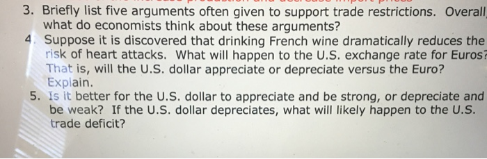 Solved 3. Briefly list five arguments often given to support | Chegg.com