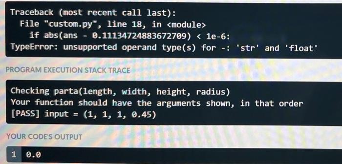 Solved Traceback (most recent call last): File "custom.py", | Chegg.com