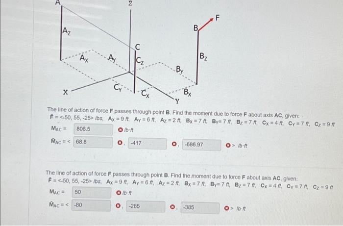 Solved A Az X Ax Ar 68.8 Cy 2 C Cz -417 Cx By -285 Bx B Y | Chegg.com