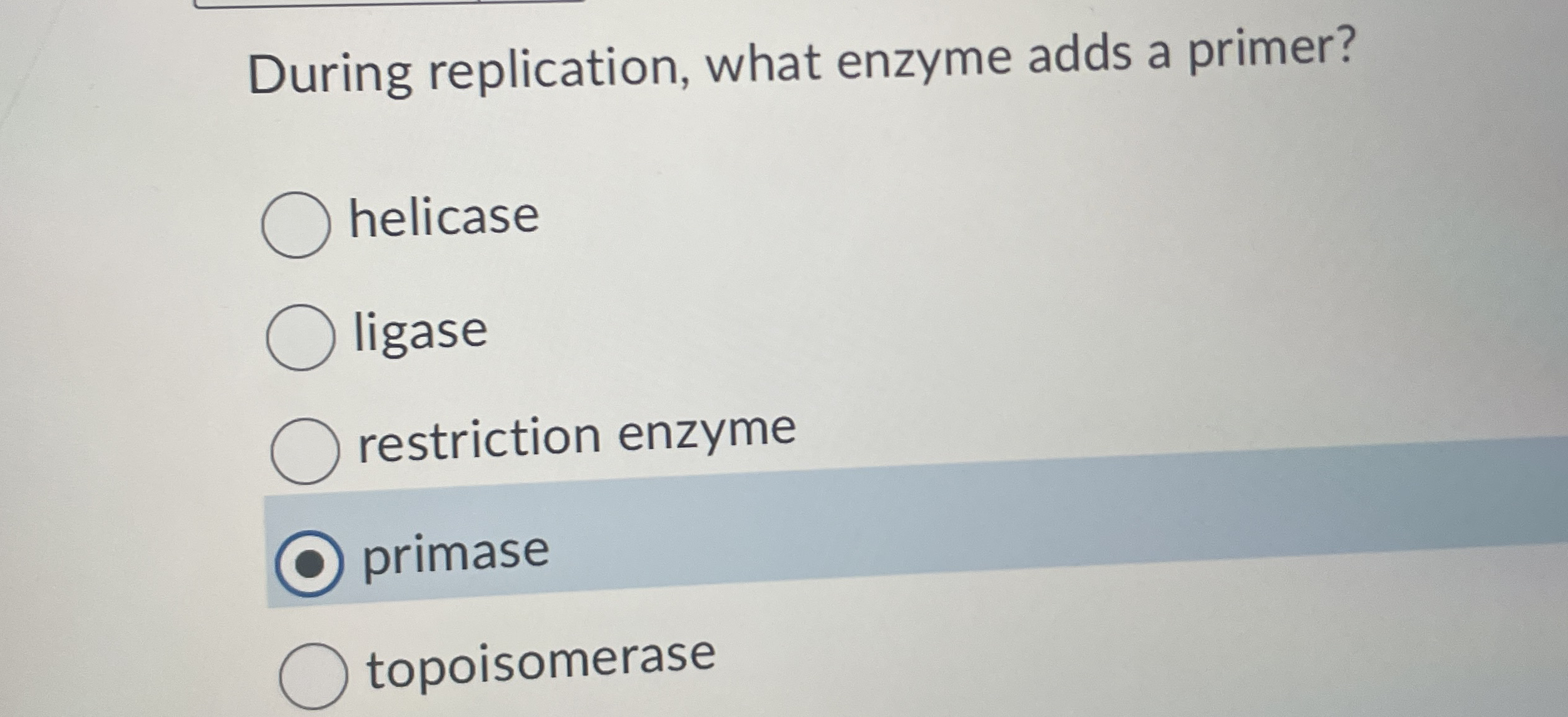 Solved During replication, what enzyme adds a | Chegg.com