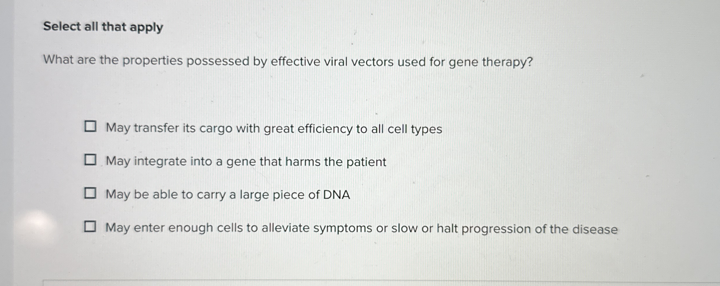 Solved Select all that applyWhat are the properties | Chegg.com
