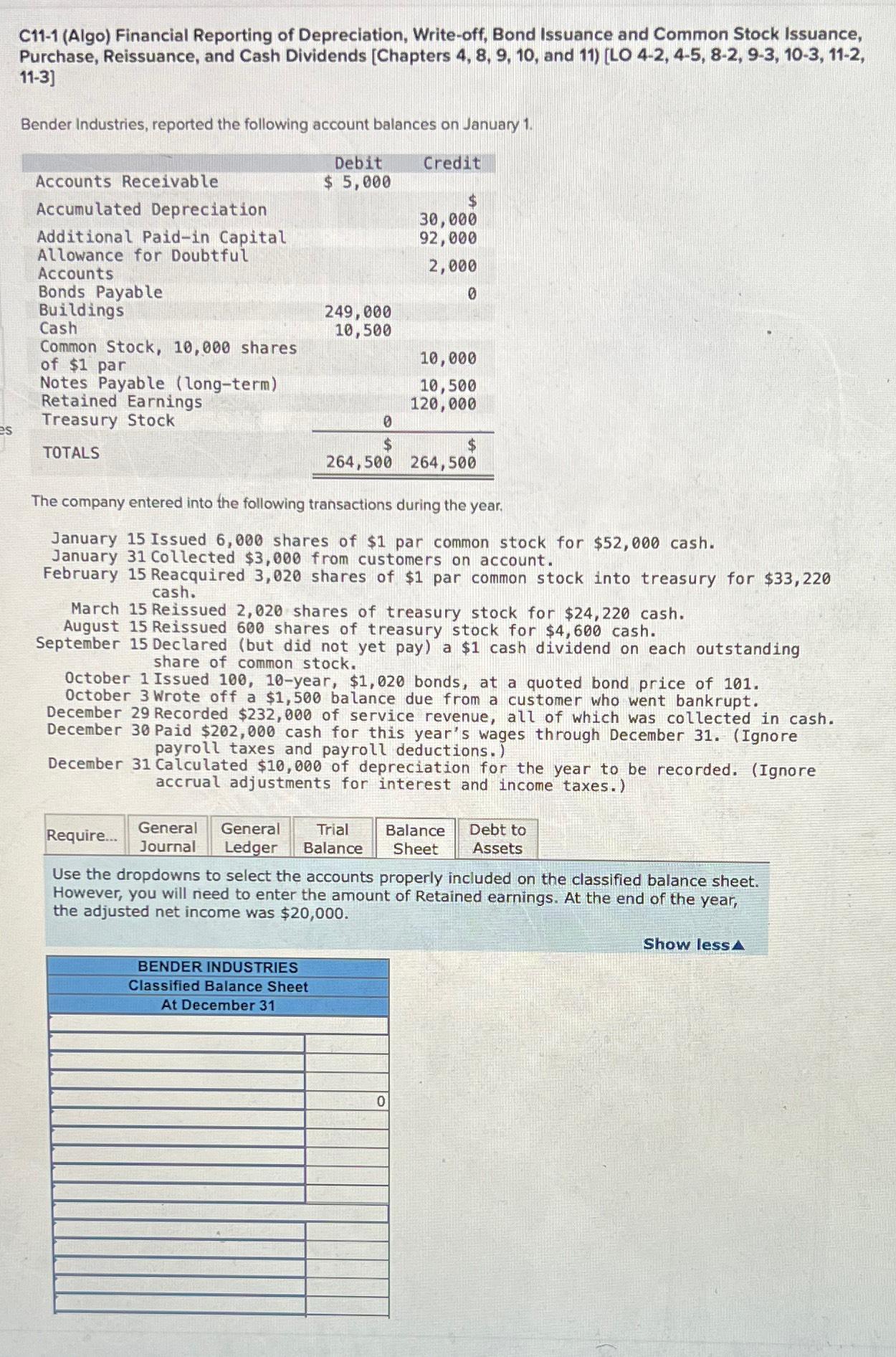 Solved Create a balance sheet | Chegg.com