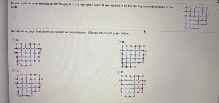 Solved Find an optimal semi-eulerization for the graph to | Chegg.com