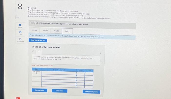 Solved 8 2 points eBook Print 10 References At the beginning | Chegg.com
