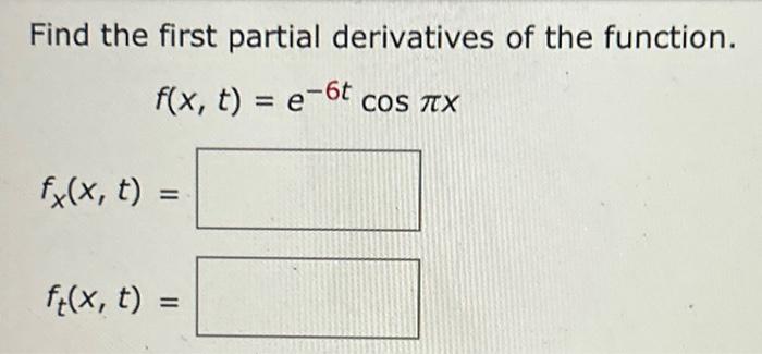 Solved Find the first partial derivatives of the function. | Chegg.com