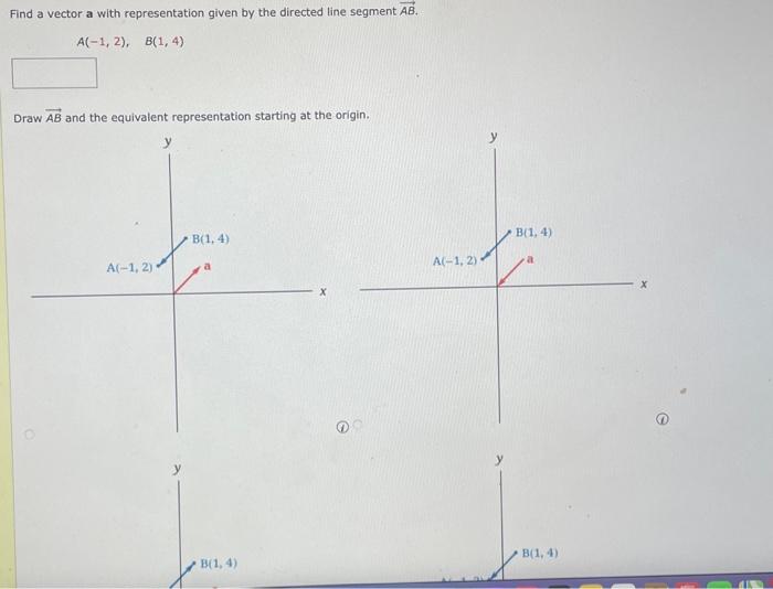 Solved Find a vector a with representation given by the | Chegg.com