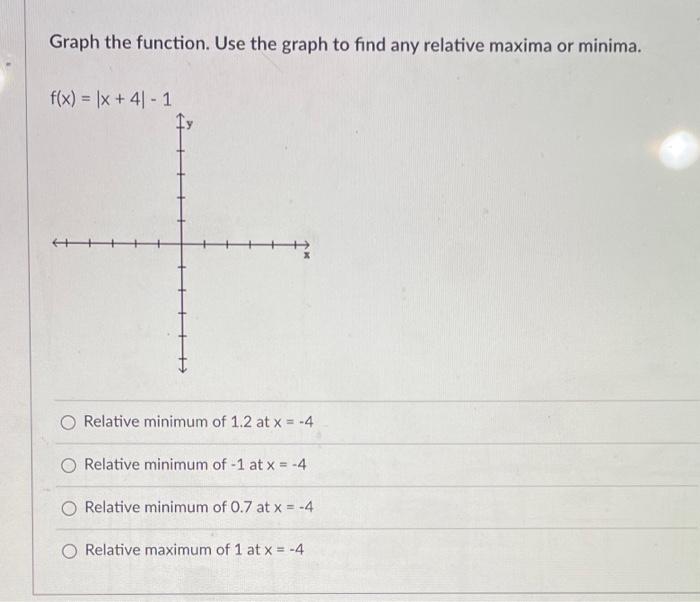 Solved Graph the function. Use the graph to find any | Chegg.com