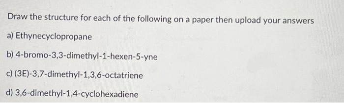 Solved Draw the structure for each of the following on a | Chegg.com