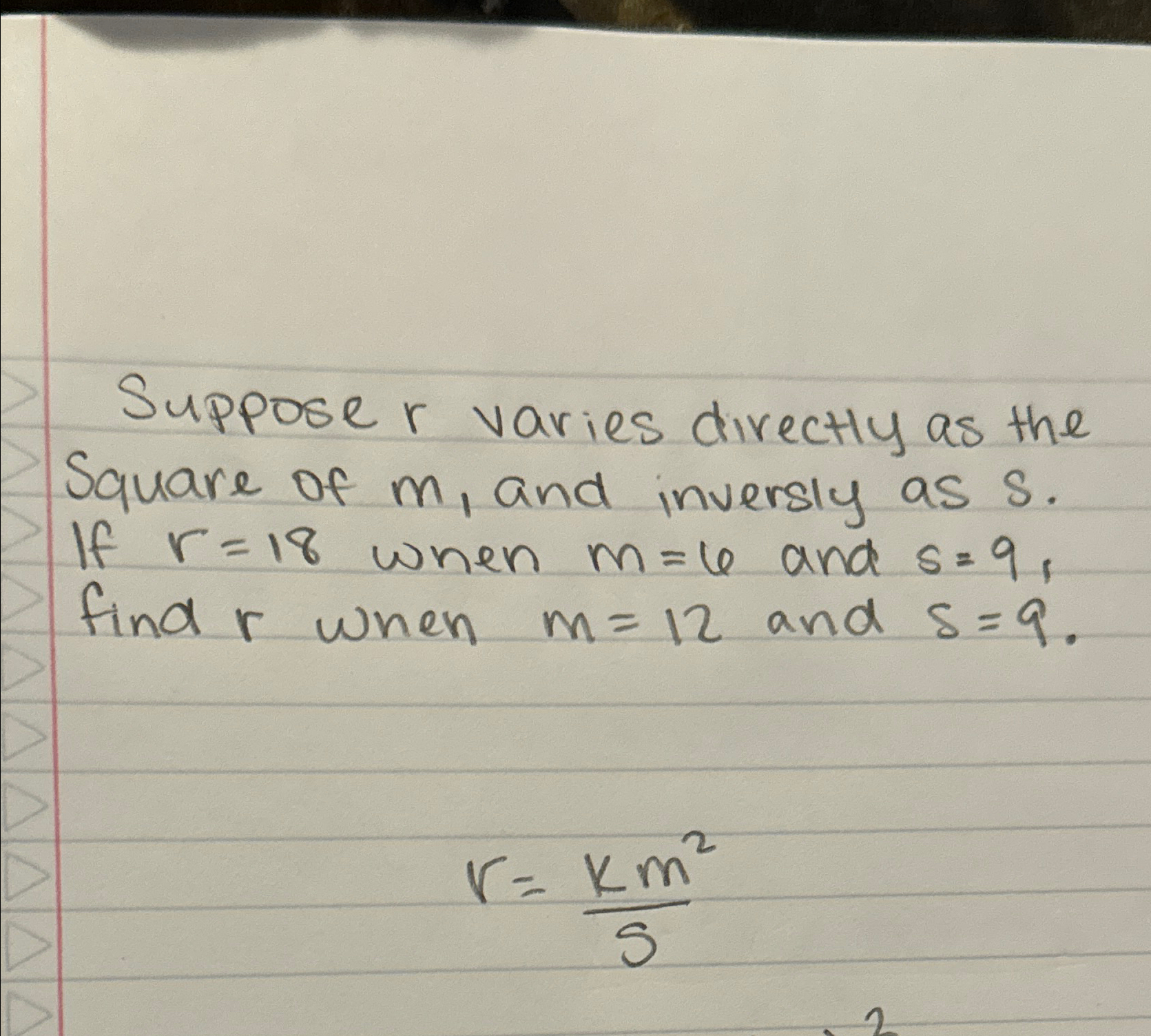 Solved Suppose r ﻿varies directly as the Square of m1 ﻿and | Chegg.com