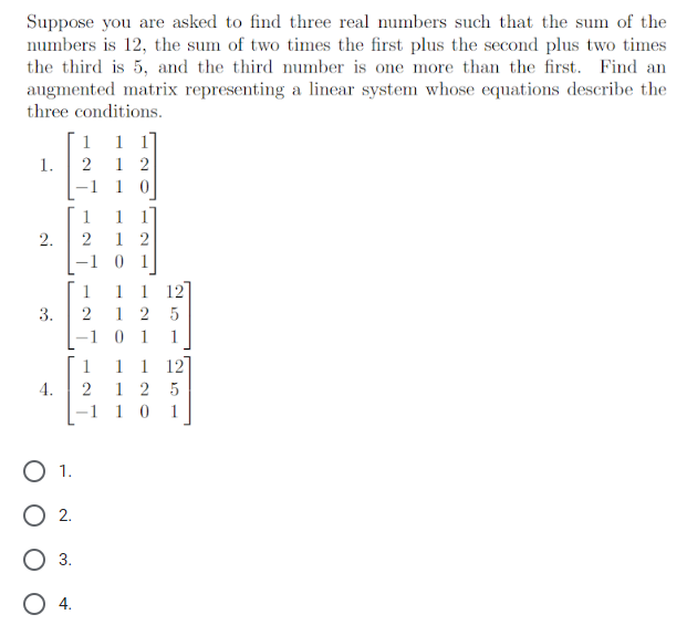 Solved Suppose you are asked to find three real numbers such | Chegg.com