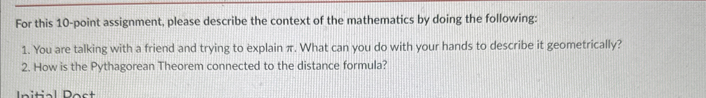 Solved For this 10 -point assignment, please describe the | Chegg.com