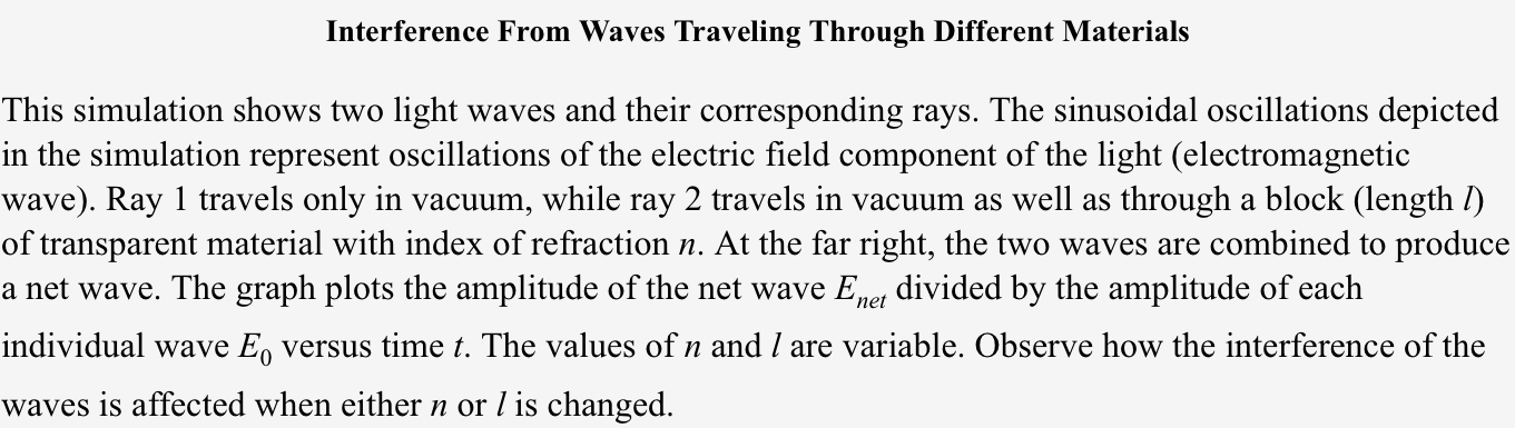 Solved Interference From Waves Traveling Through Different | Chegg.com