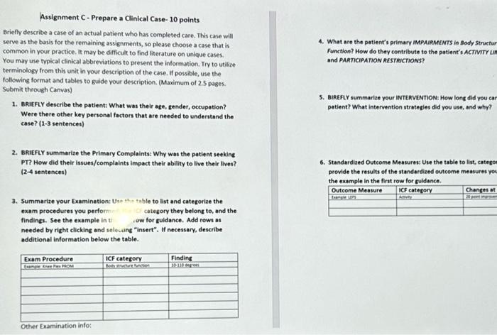 Solved meniscus injury, physical examination and test, along | Chegg.com