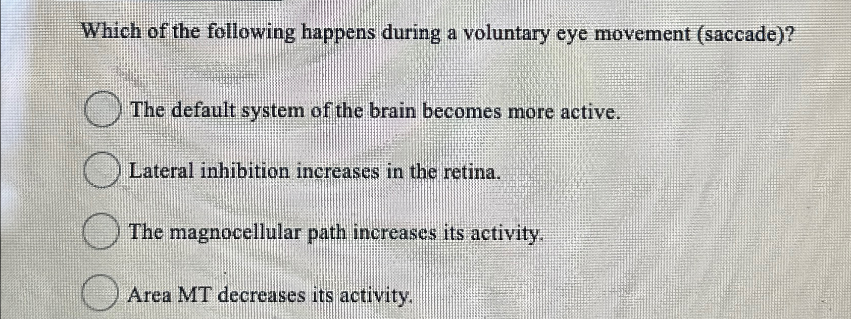 Solved Which of the following happens during a voluntary eye | Chegg.com