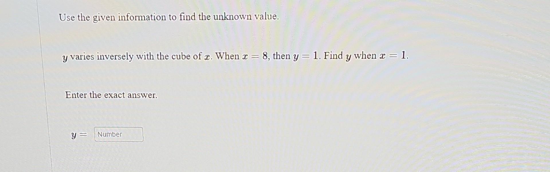 Solved Use the given information to find the unknown value. | Chegg.com