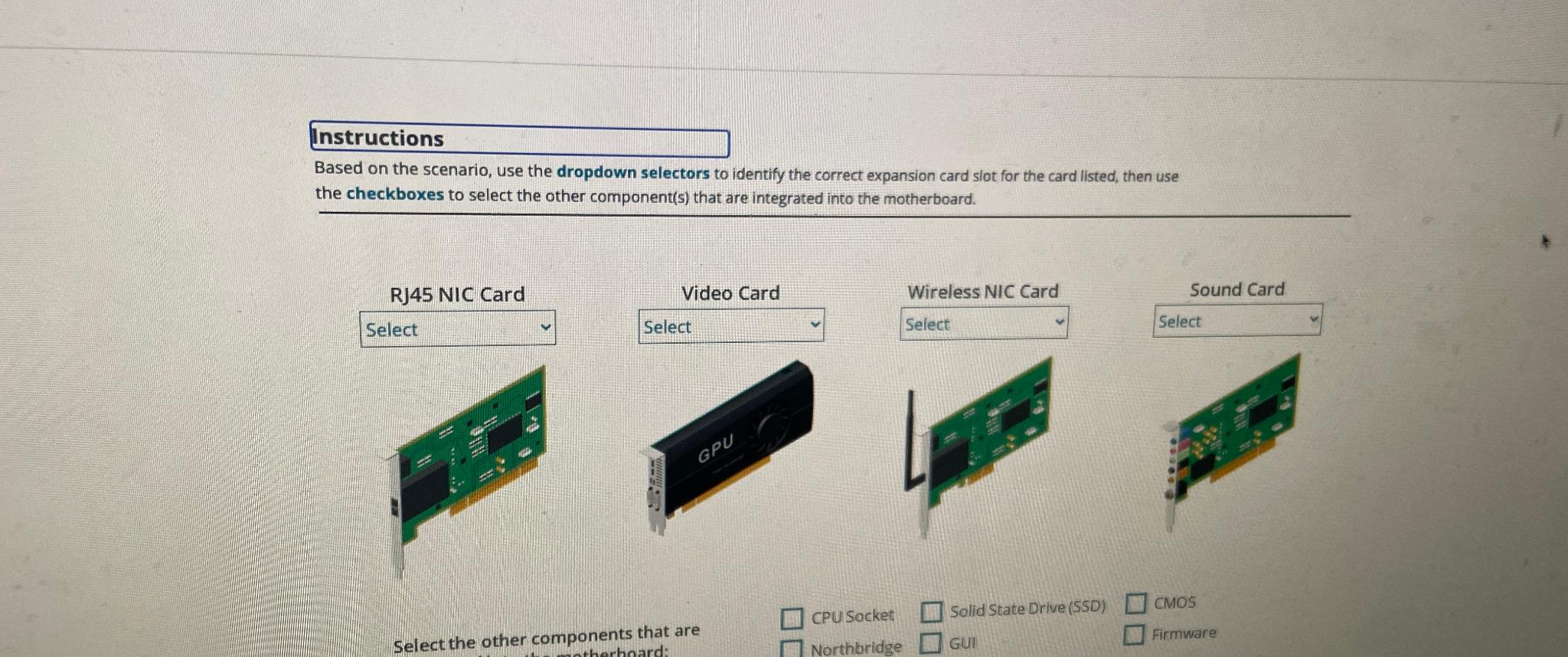 Solved InstructionsBased on the scenario, use the dropdown | Chegg.com