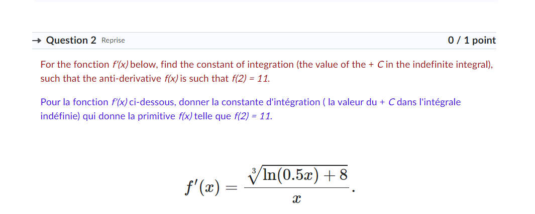 Solved → ﻿Question 2For the fonction f'(x) ﻿below, find the | Chegg.com