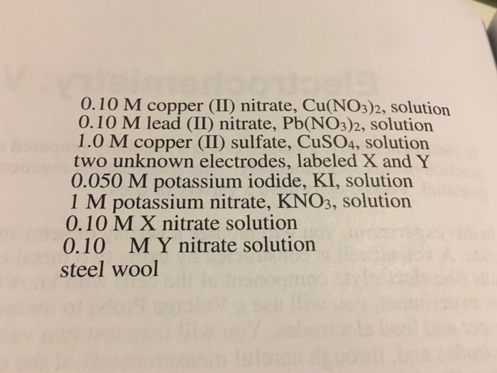 Electrochemistry: Voltaic Cells Pre-lab questions. to | Chegg.com Electrochemistry: Voltaic Cells Pre-lab questions. to | Chegg.com