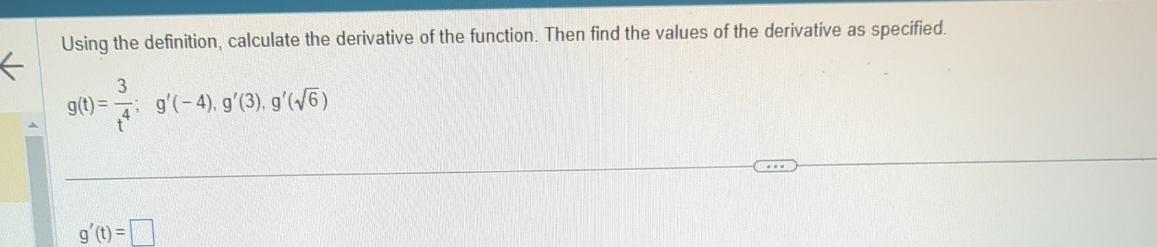 Solved Using the definition, calculate the derivative of the | Chegg.com