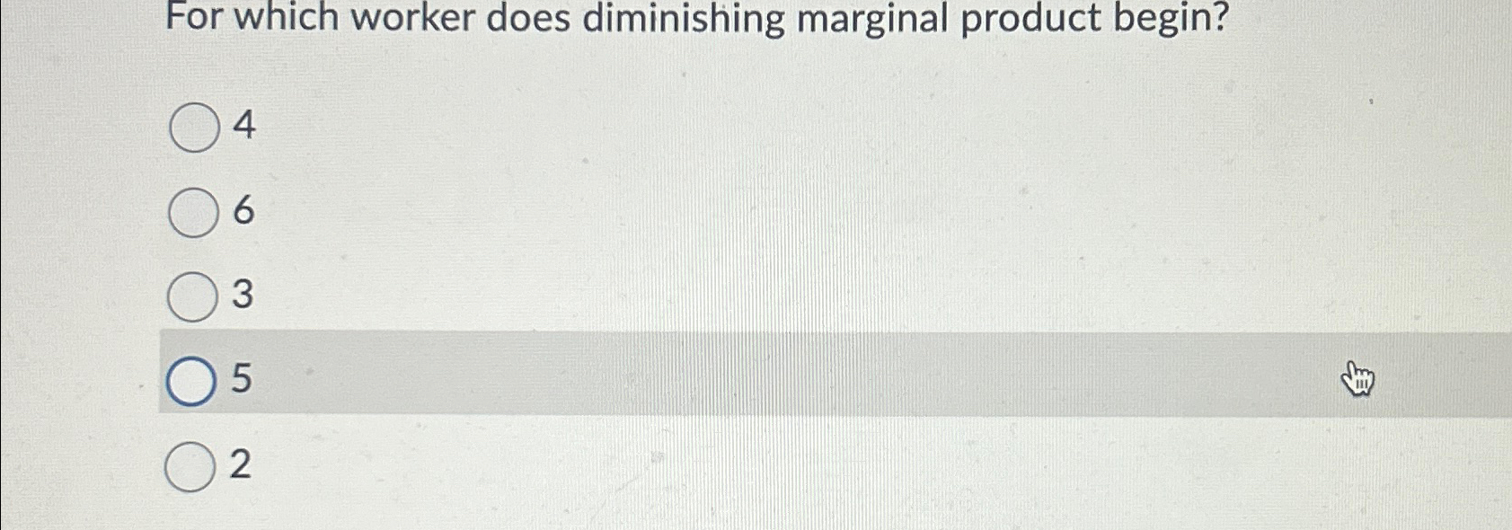 Solved For which worker does diminishing marginal product | Chegg.com