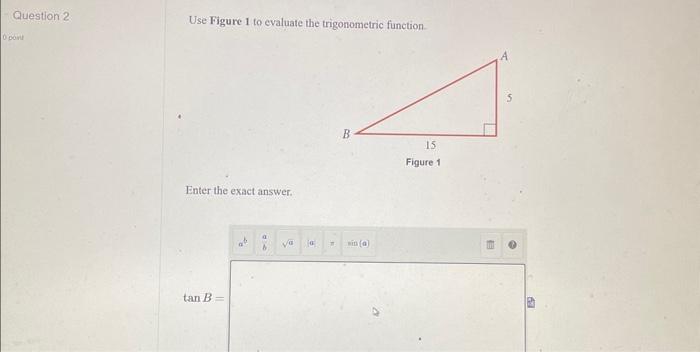 Solved Use Figure 1 to evaluate the trigonometric function | Chegg.com