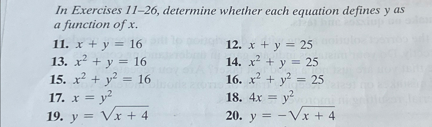 Solved In Exercises 11-26, ﻿determine whether each equation | Chegg.com