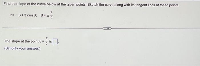 Solved Find the slope of the curve below at the given | Chegg.com