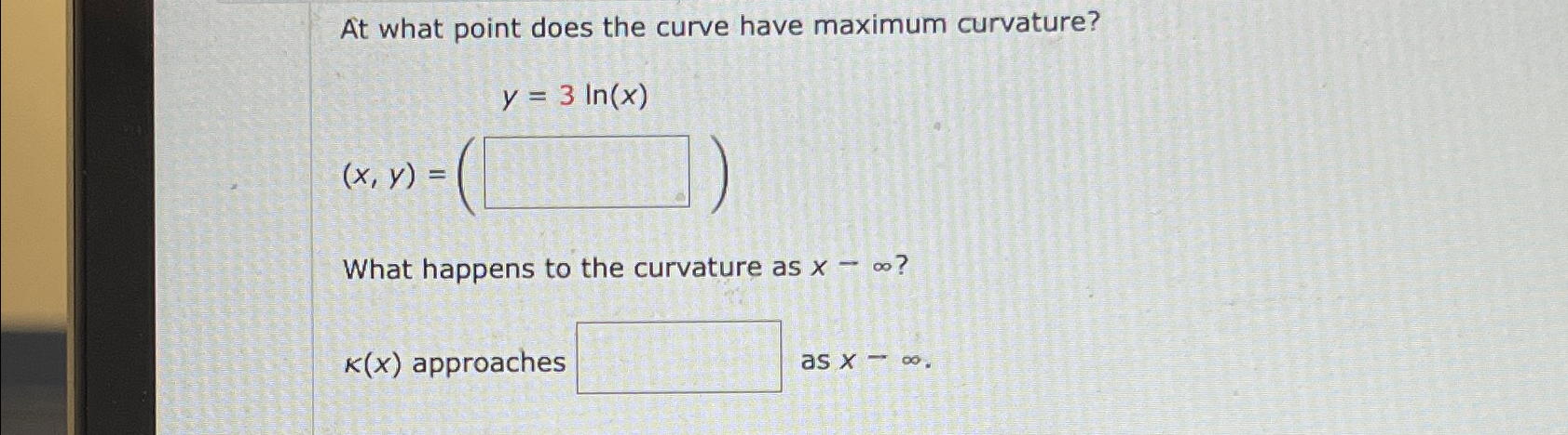 Solved At what point does the curve have maximum | Chegg.com