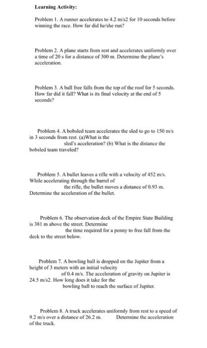 Solved The Kinematic Equations The Following Four Kinematic