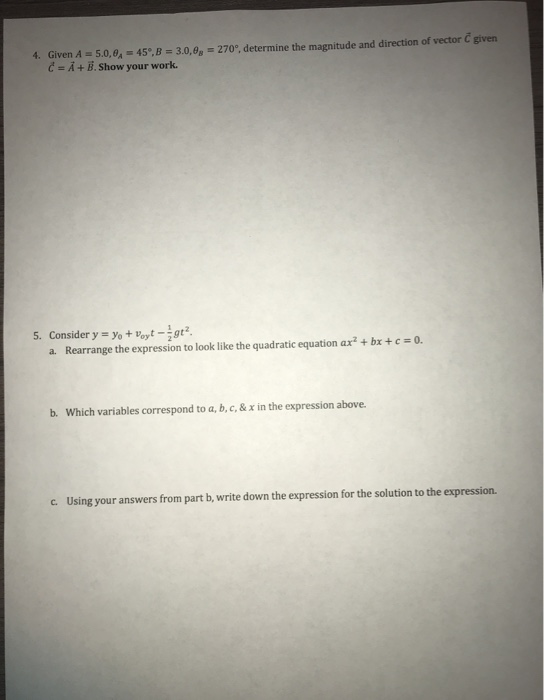Solved Section: Date: Name: Homework for Lab 0: Math Skills | Chegg.com