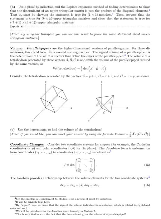 Solved Problem 4.2 - All About Determinants! Relevant | Chegg.com