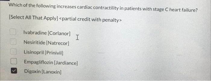 Solved Which of the following increases cardiac | Chegg.com