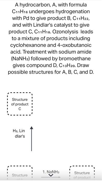 Solved Structure of product C dlar’s H2,Lin Structure of A | Chegg.com