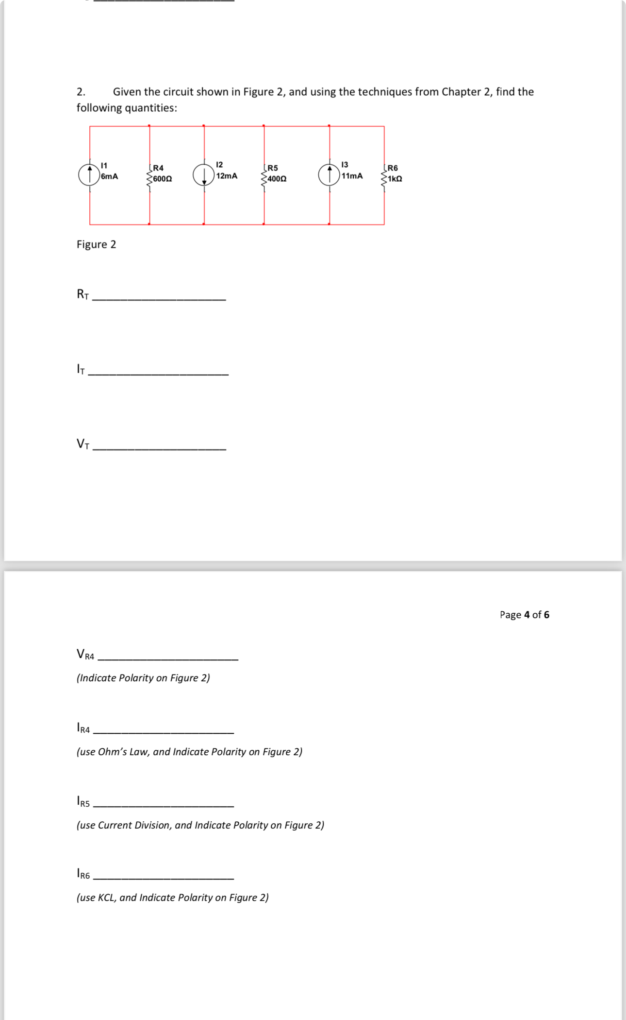 Solved Given the circuit shown in Figure 2, ﻿and using the | Chegg.com