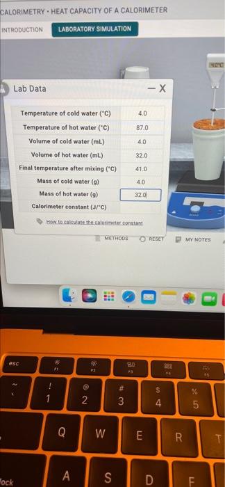 Solved Calculate calorimeter constant to 2 significant | Chegg.com