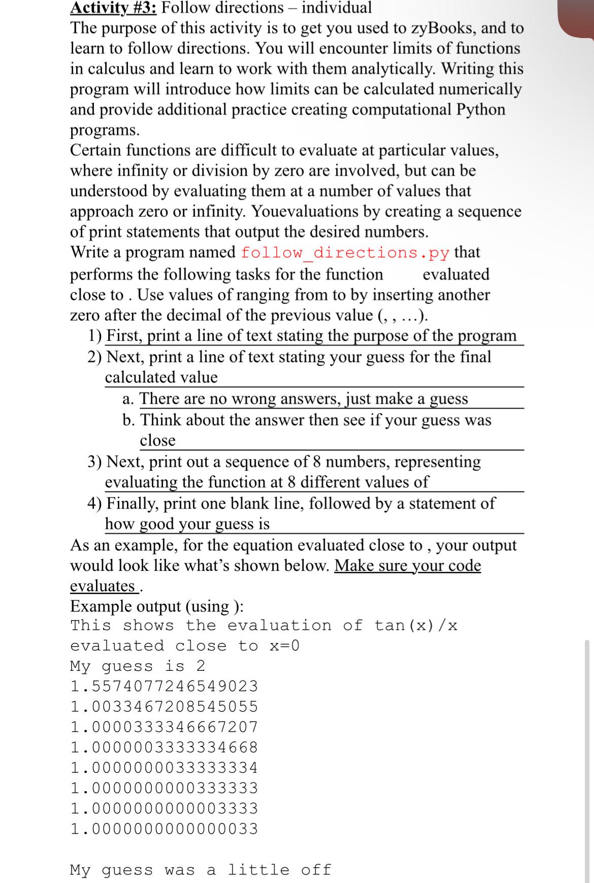 Solved Activity #3: Follow directions - ﻿individualThe | Chegg.com