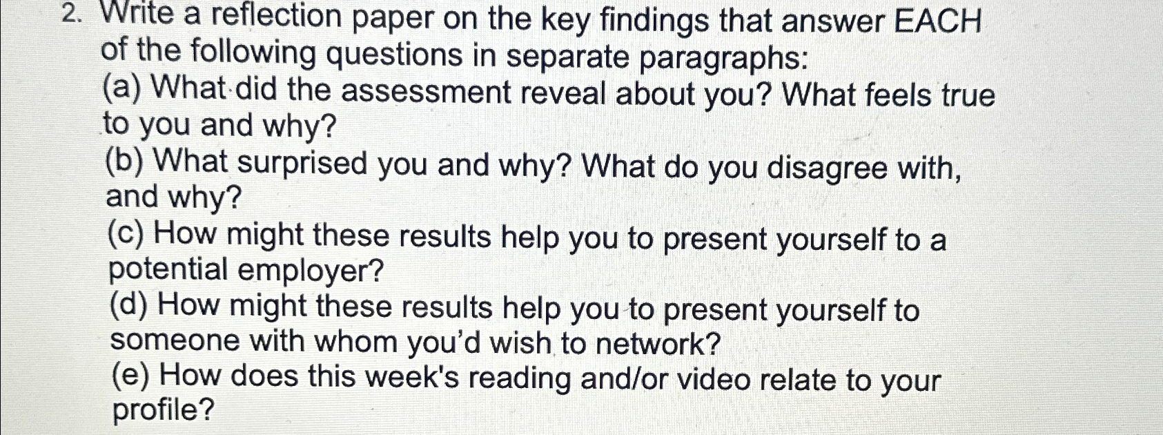 Solved Write a reflection paper on the key findings that | Chegg.com