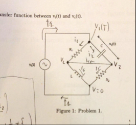 Solved Find the transfer function between vi(t) ﻿and ). | Chegg.com