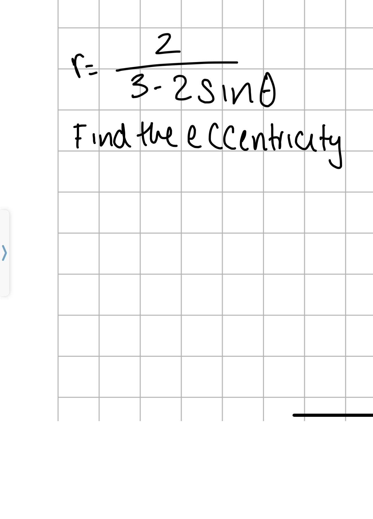 Solved r=23-2sinθFind the eccentricity | Chegg.com