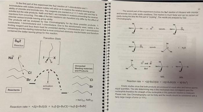 Experiment 4: Nucleophilic Substitution Chemistry: 1. | Chegg.com