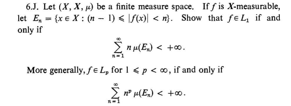 Solved 6.J. Let (X,X,μ) be a finite measure space. If f is | Chegg.com